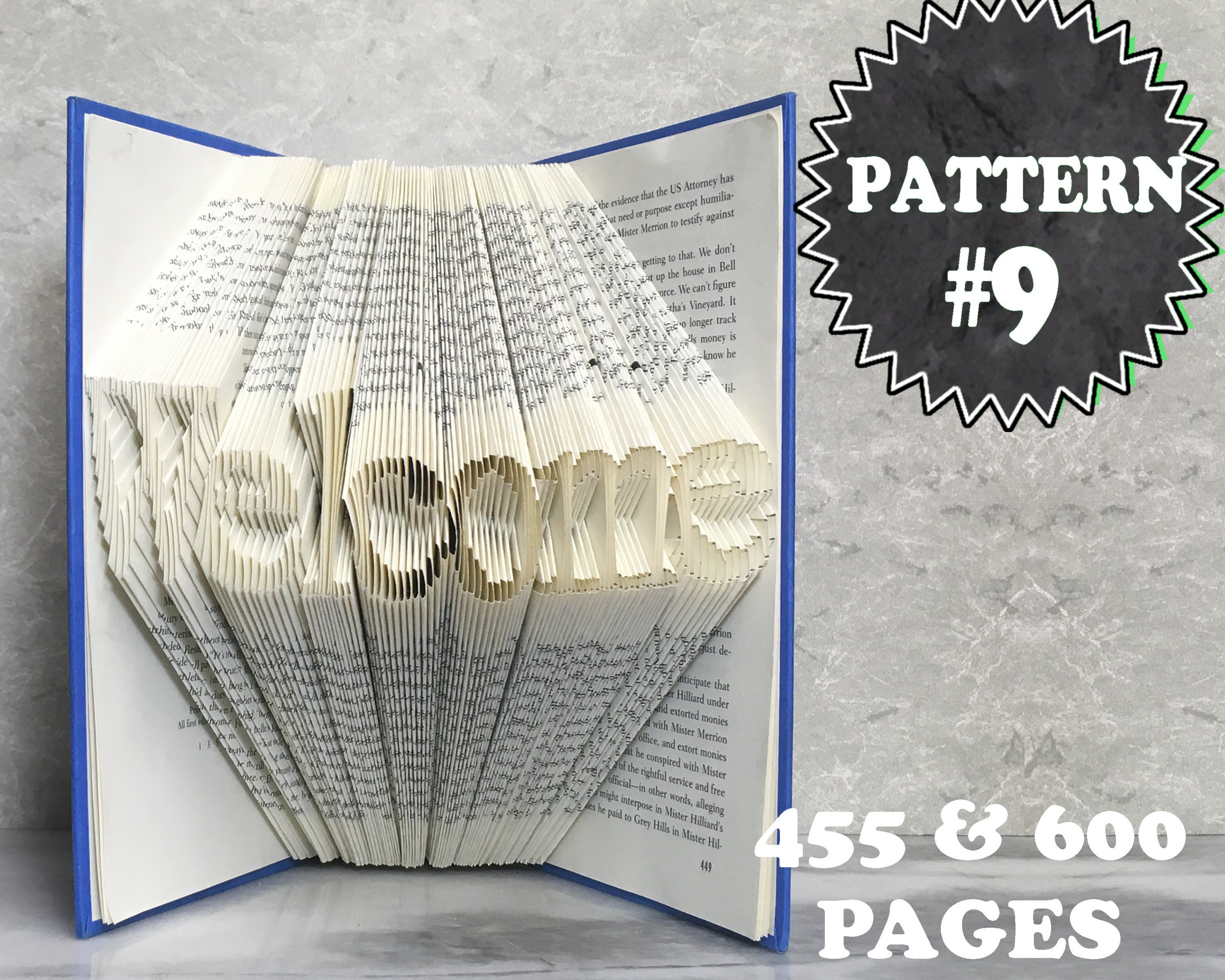 Book Folding Pattern Set 10 Popular Words Fold Only - Etsy