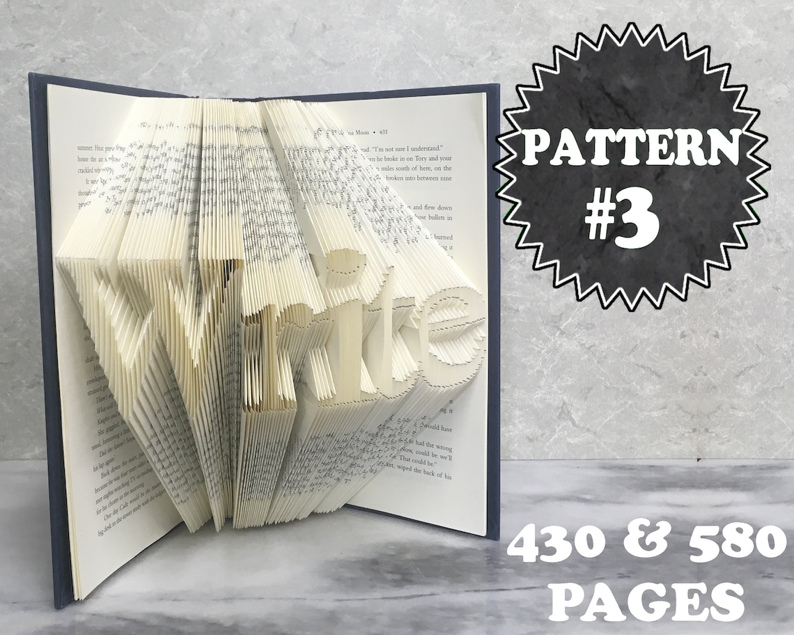 Book Folding Pattern Set 10 Popular Words Fold Only - Etsy