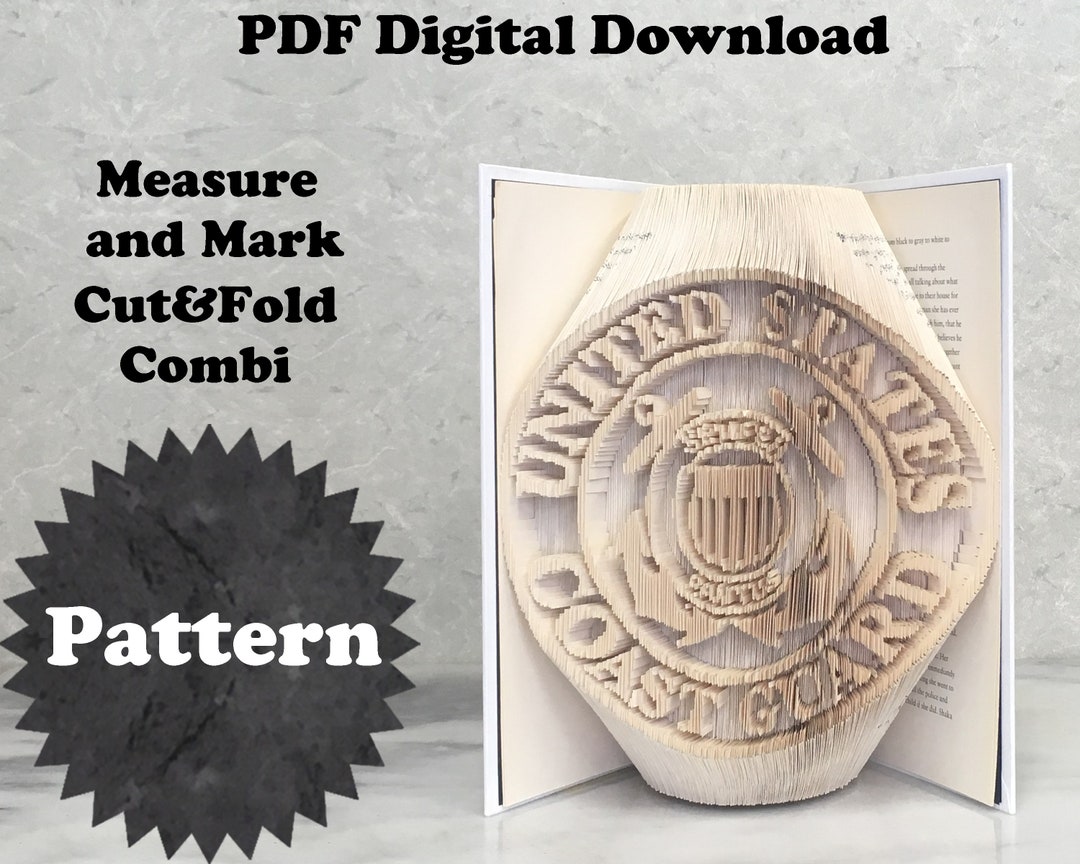 Book Folding Pattern - US Coast Guard Emblem - Cut&fold Combi - 2 Sizes ...