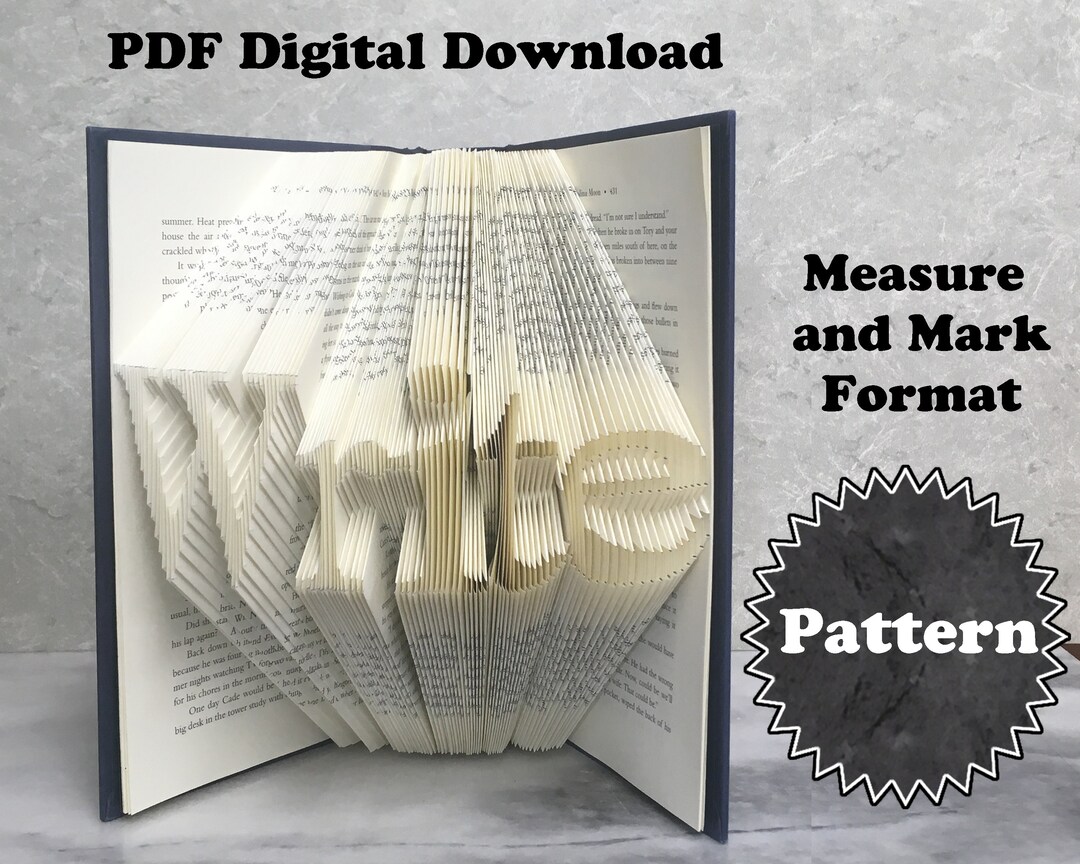 Book Folding Pattern - Write - Fold Only - 2 Sizes - Tutorial With ...