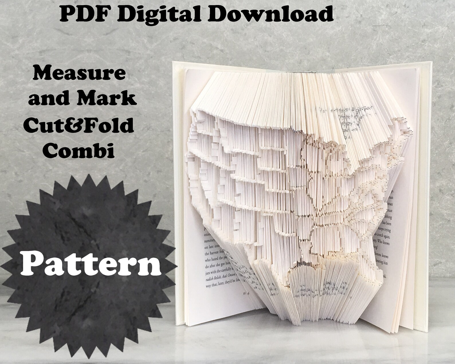 Book Folding Pattern US States Map Cut&fold Combi 2 | Etsy