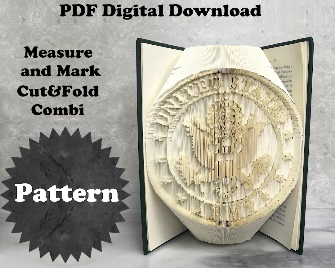 Book Folding Pattern - US Army Emblem - Cut&fold Combi - 2 Sizes ...
