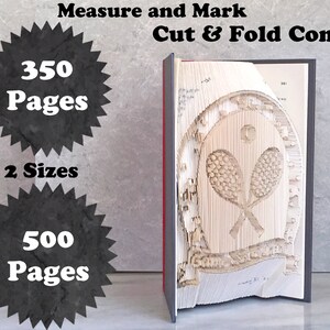 Book Folding Pattern -tennis Racket Silhouette - Cut&fold Combi - 2 ...