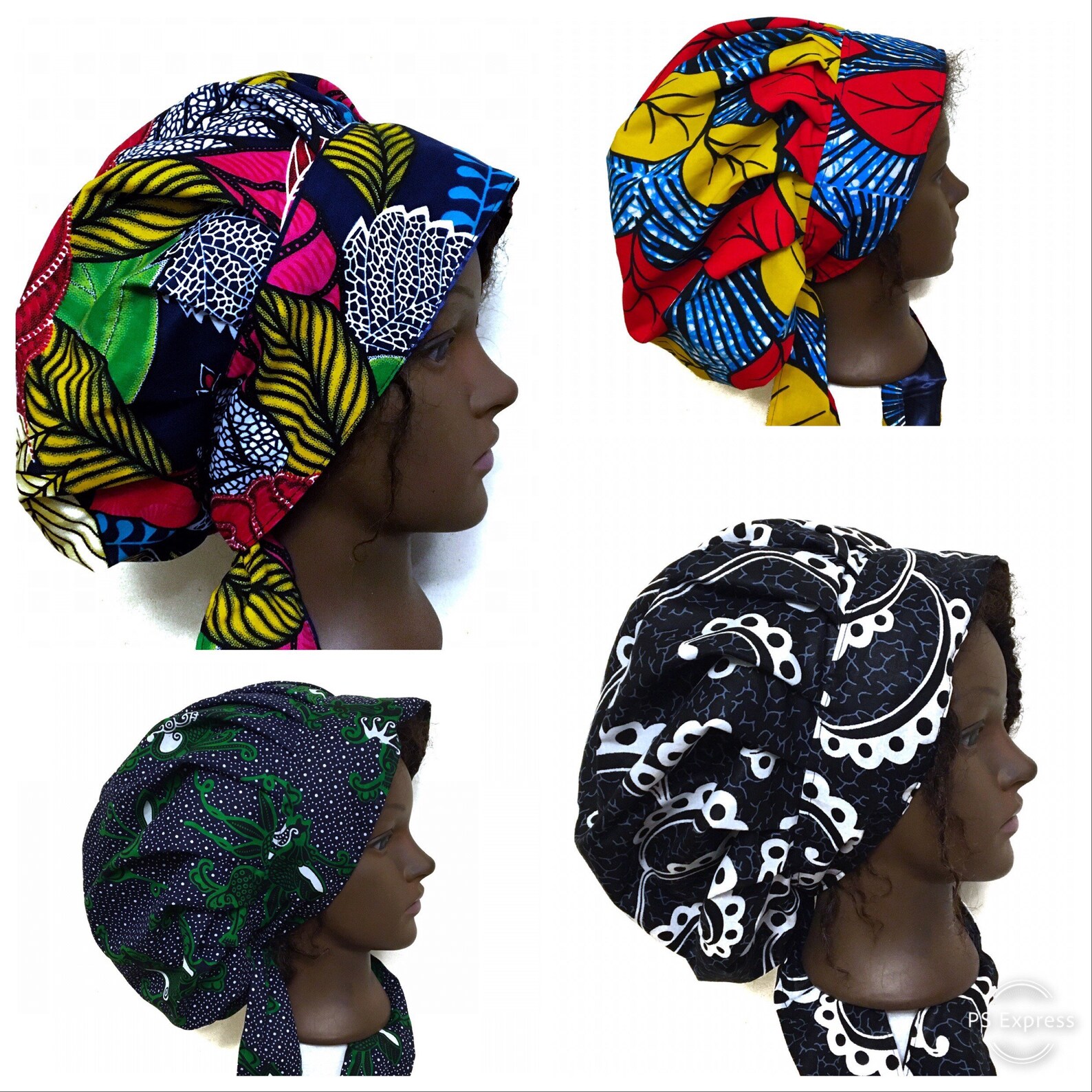 Adjustable Satin Lined African Print Bonnet With Ties. African | Etsy