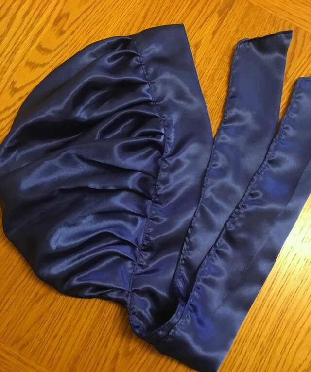 Double Layer Adjustable Black/red/brown Polyester Satin Bonnet | Etsy