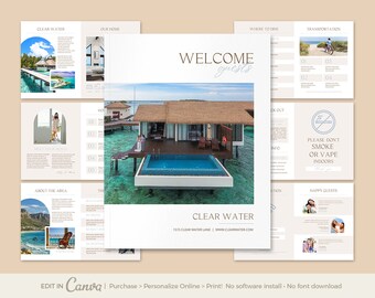 Beach Vacation Guidebook Template - Etsy