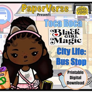 Toca Boca Black Girl Magic City Life Bus Stop - Etsy