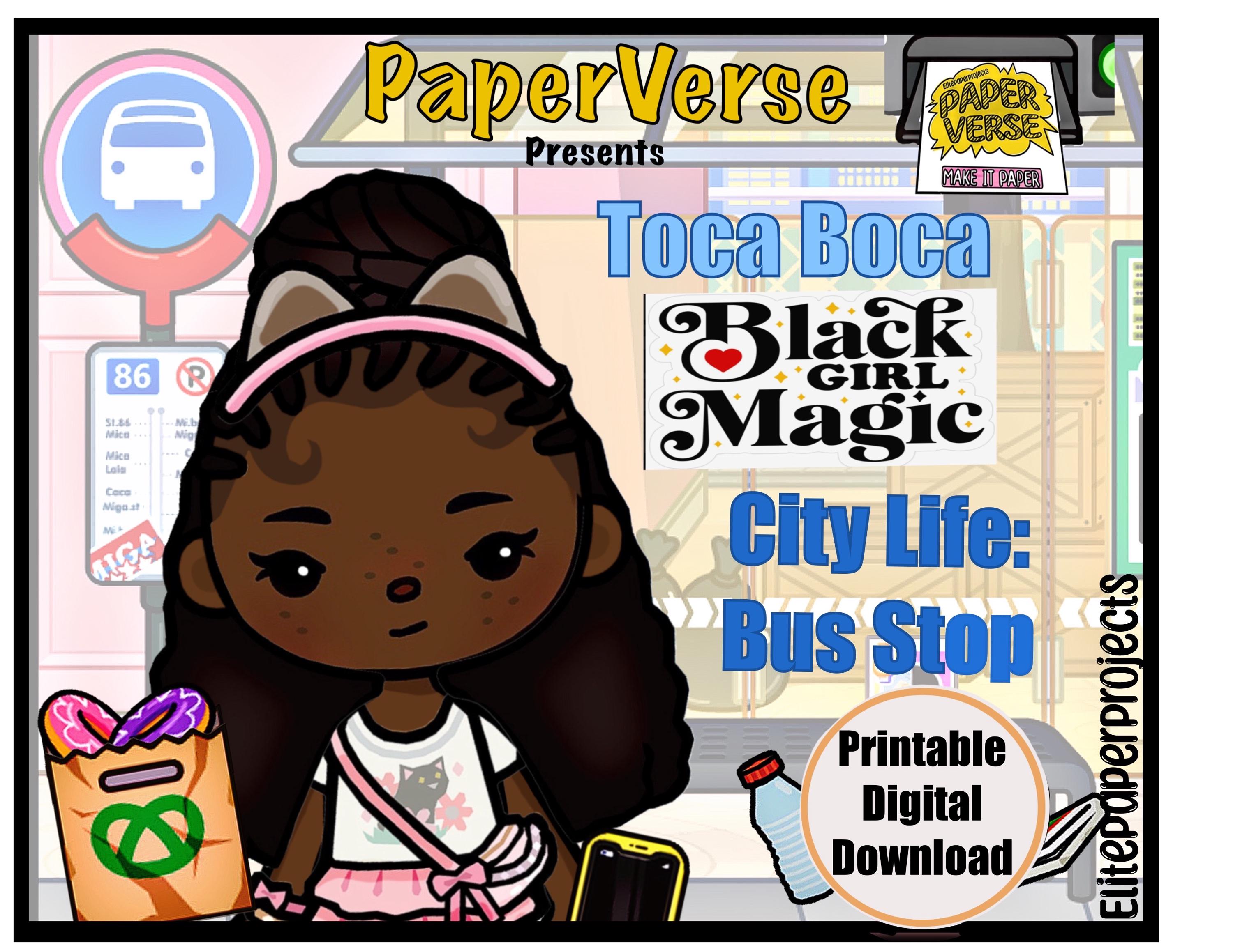 Toca Boca Black Girl Magic City Life Bus Stop - Etsy