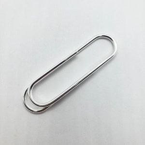 925 Sterling Silver Large Paper Clip Money Clip - Etsy