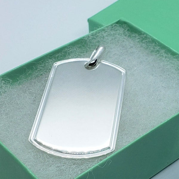 Silver Dog Tag - Etsy