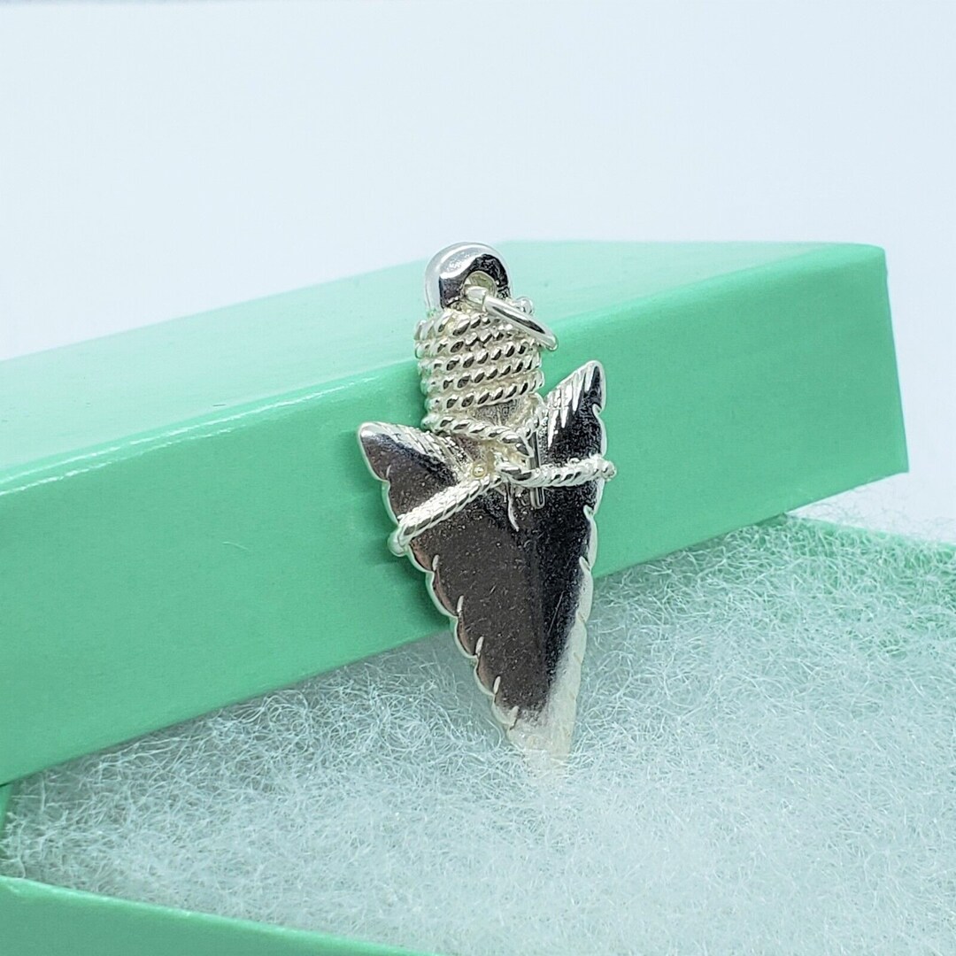 925 Sterling Silver Arrowhead Pendant - Etsy