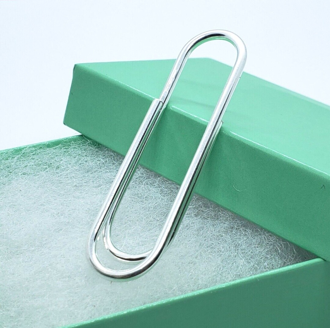 925 Sterling Silver Large Paper Clip Money Clip - Etsy