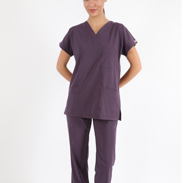 Purple Nurse Uniform - Etsy