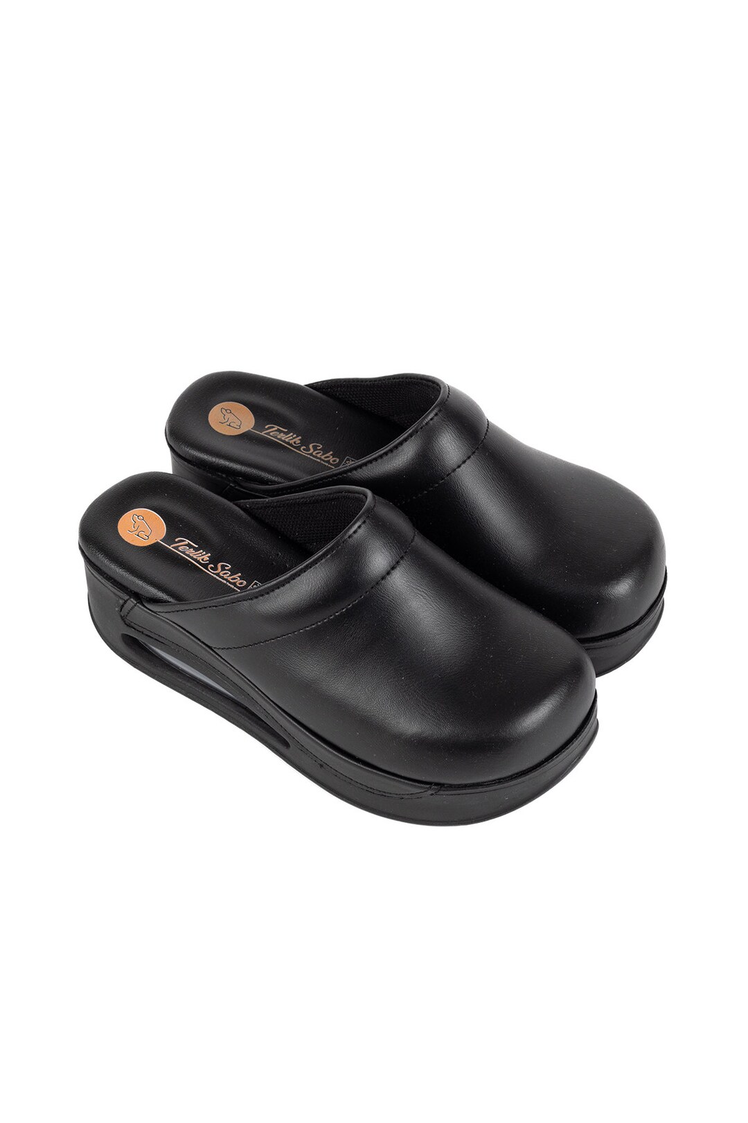 Black Leather Orthopedic Clogs: Non-slip Nurse & Doctor Shoes - Etsy UK