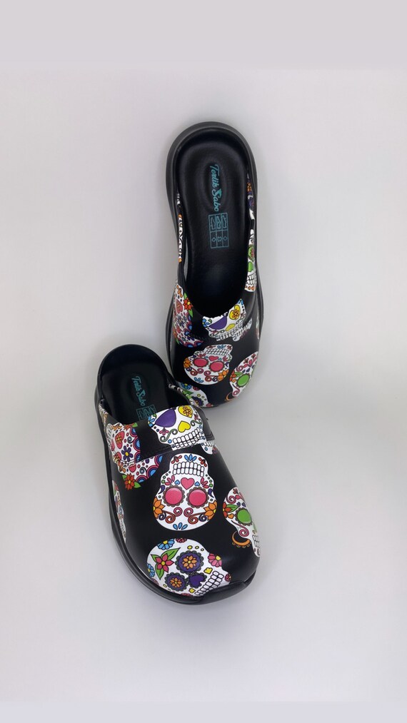 Skull Patterned SuperAir Clogs & Nursing Clogs | Etsy