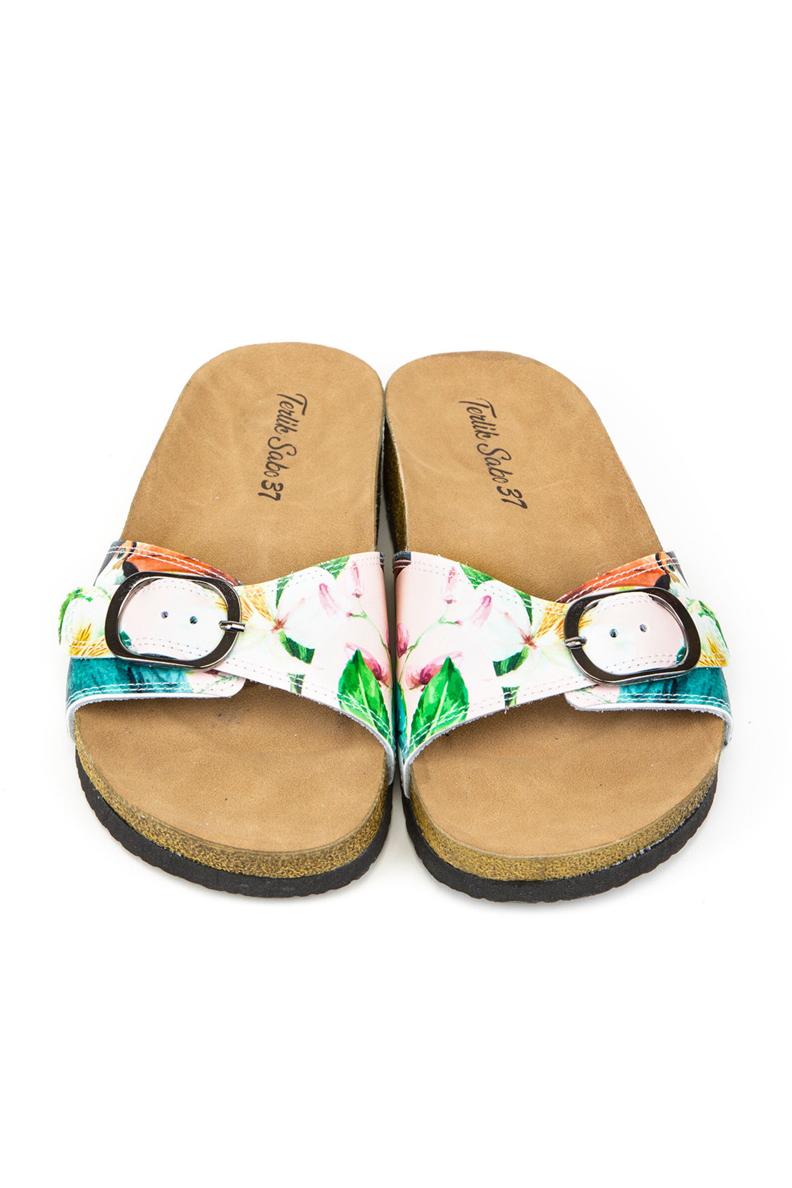 Tropical Patterned Woman's Cork Sandal Clog - Etsy