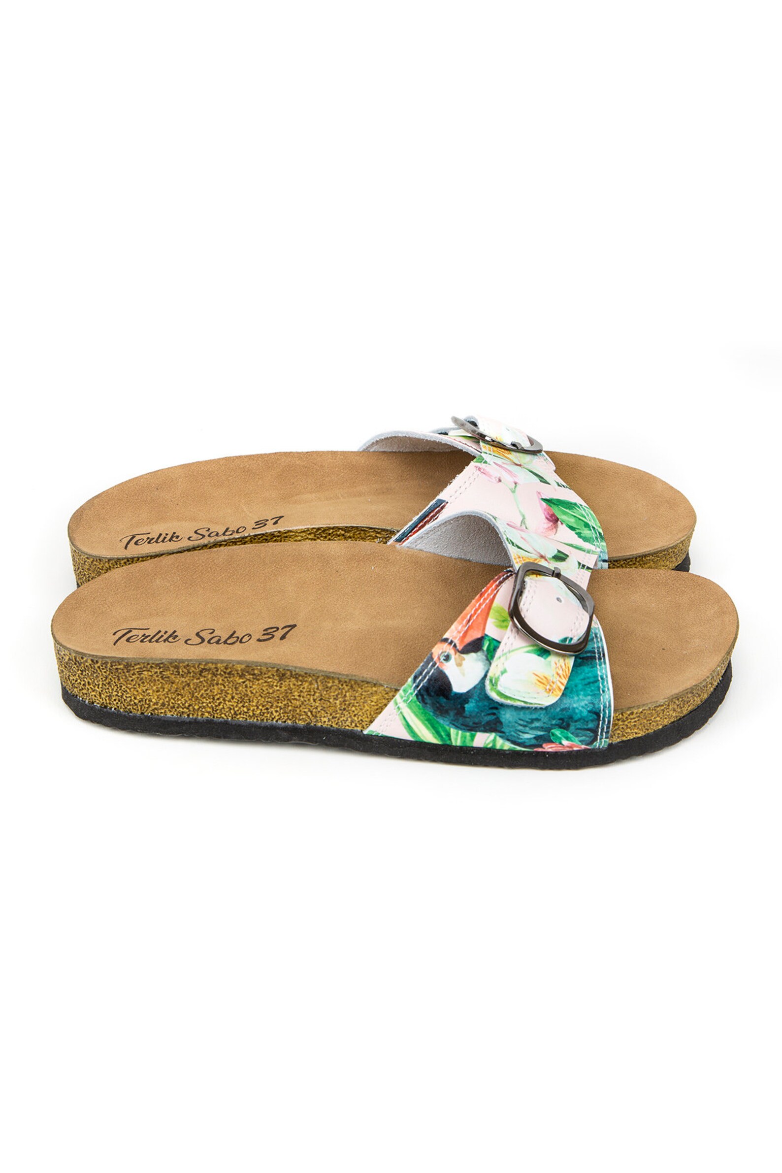 Tropical Patterned Woman's Cork Sandal Clog - Etsy