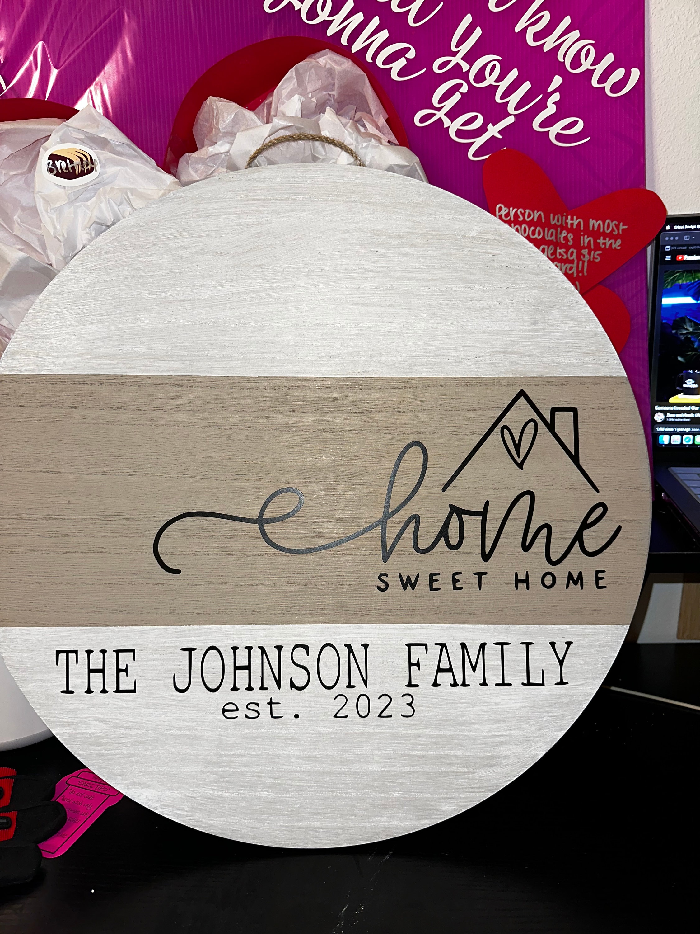 Personalized Wooden Door Sign - Etsy