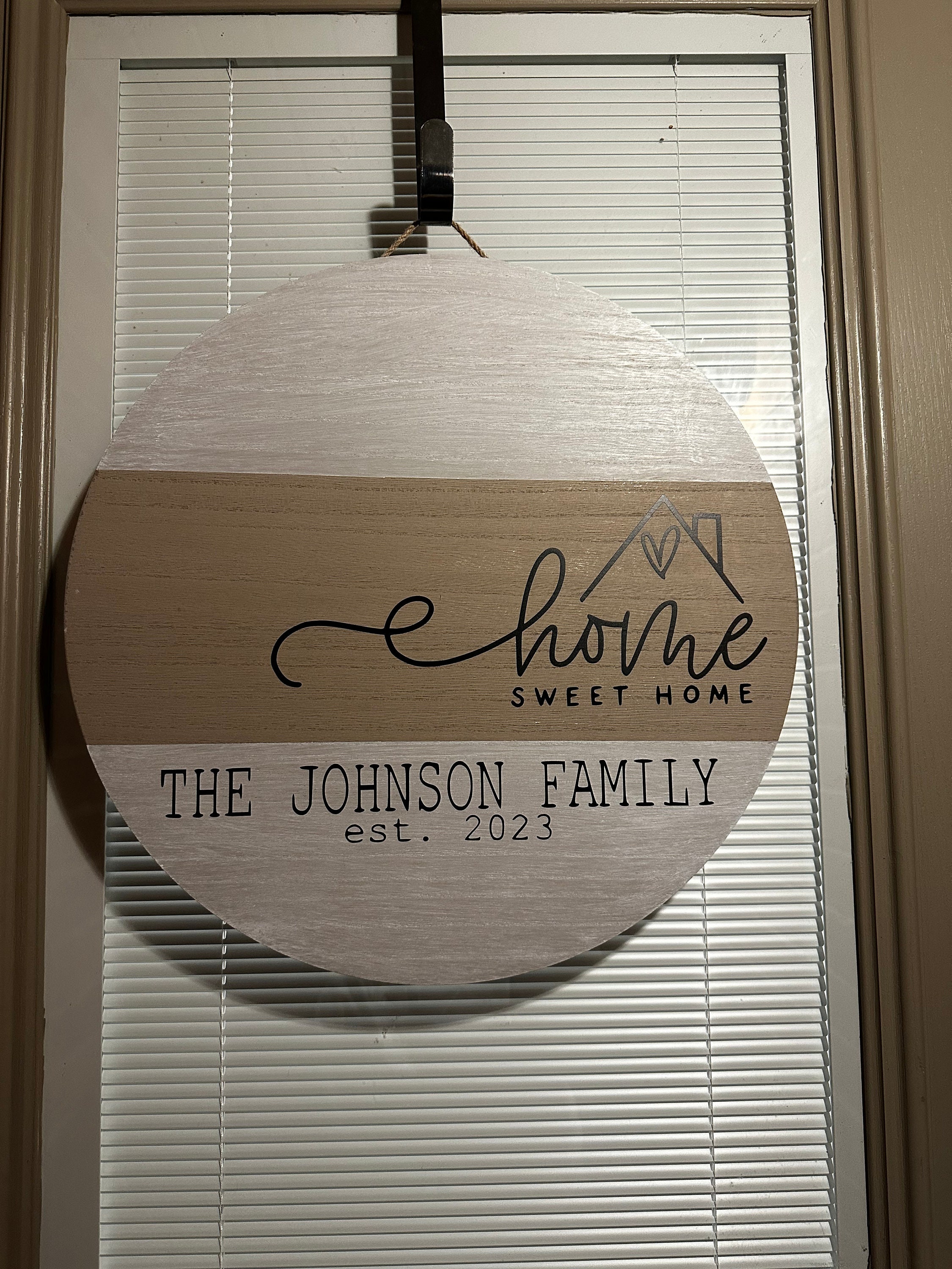 Personalized Wooden Door Sign - Etsy
