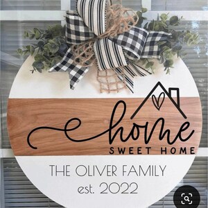 Personalized Wooden Door Sign - Etsy