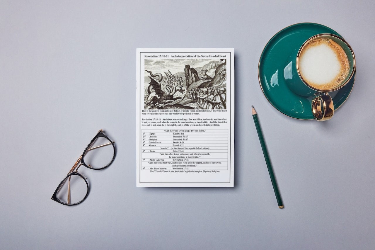 Seven-headed Beast Chart — Revelation 17 Bible Study Aid | Printable ...