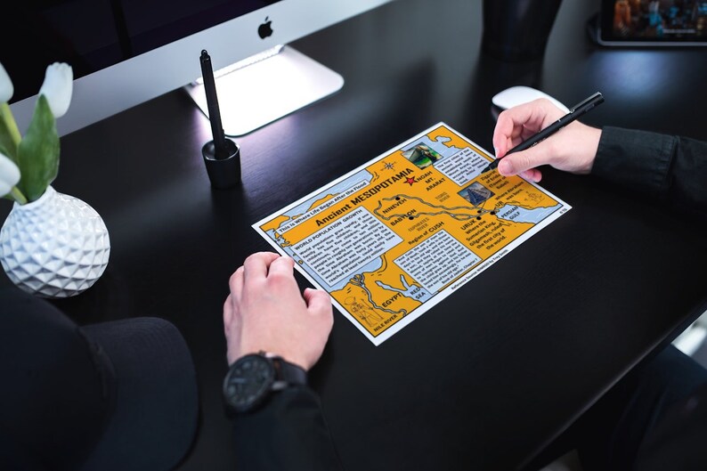 Map of Ancient Mesopotamia Printable / Bible Study Chart & Geography ...