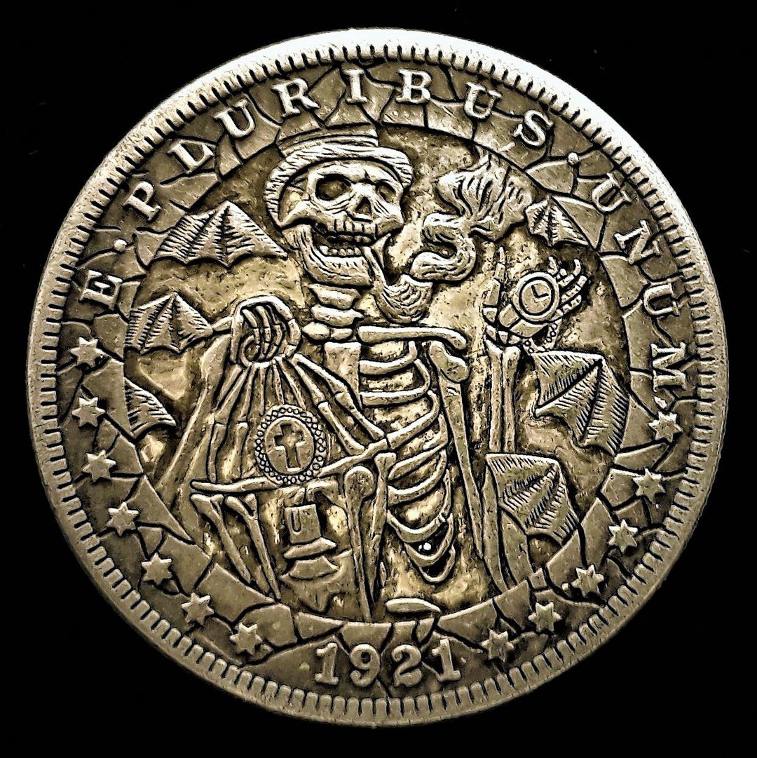 HOBO Coin/ Fantasy Art/ Collectable Hobo Dollar/Challenge Coin Undead ...