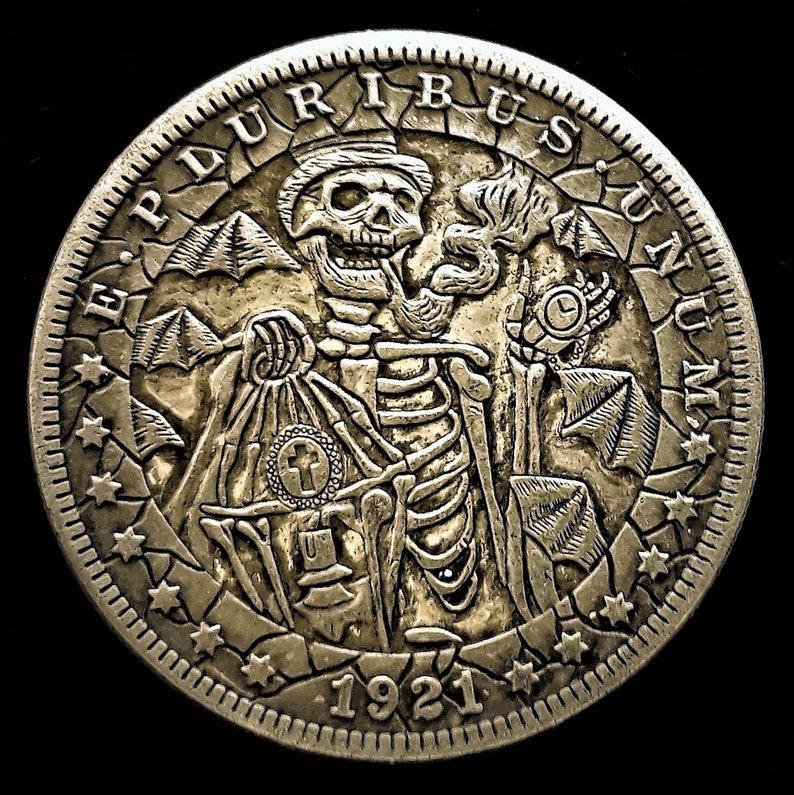 HOBO Coin/ Fantasy Art/ Collectable Hobo Dollar/challenge Coin undead ...