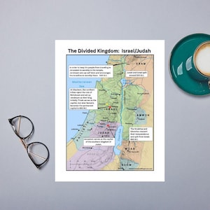 Divided Kingdom of Israel and Judah Map – Bible Study Printable ...