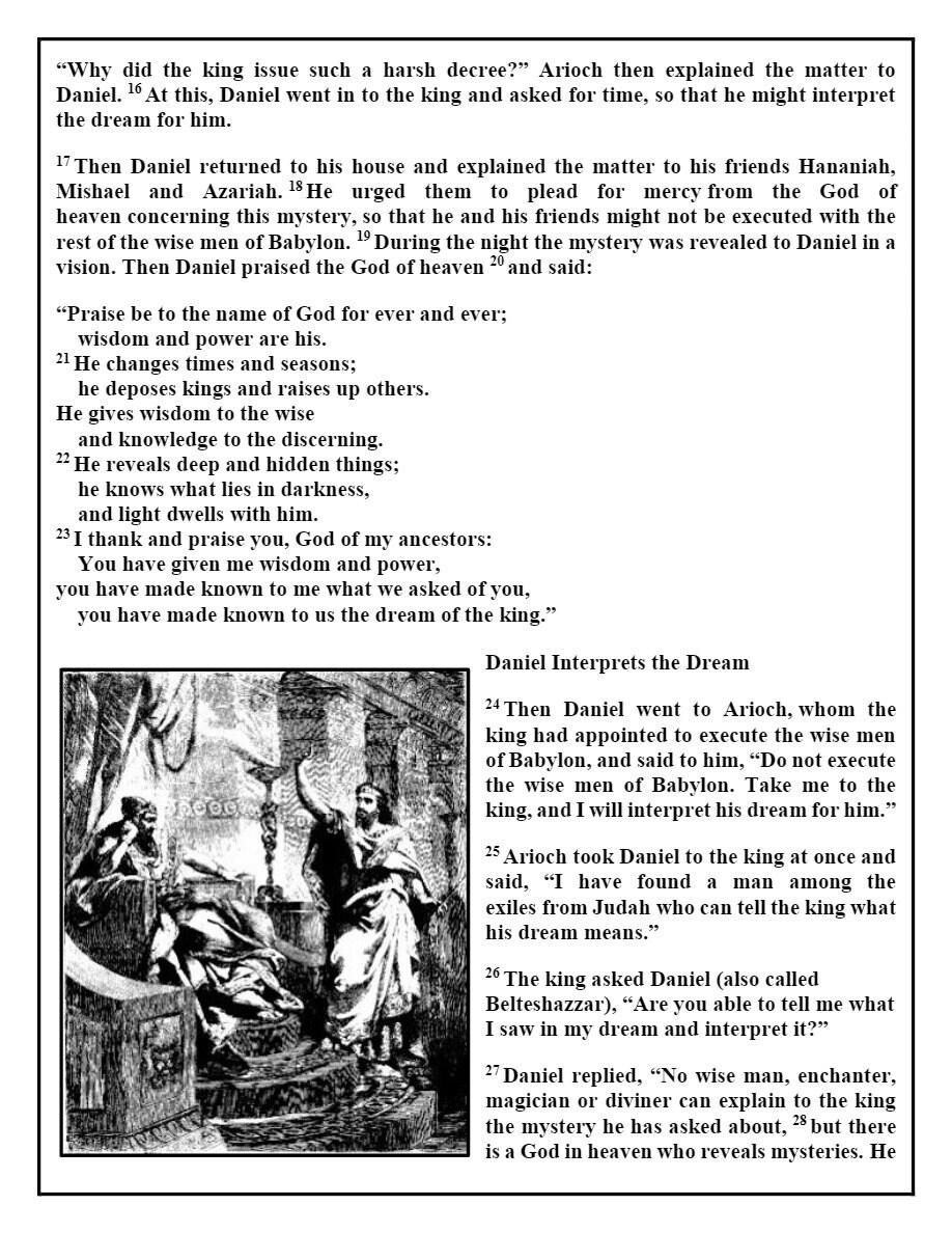 Printable Bible Study Aid, Illustrated, Including Chart - Book of ...