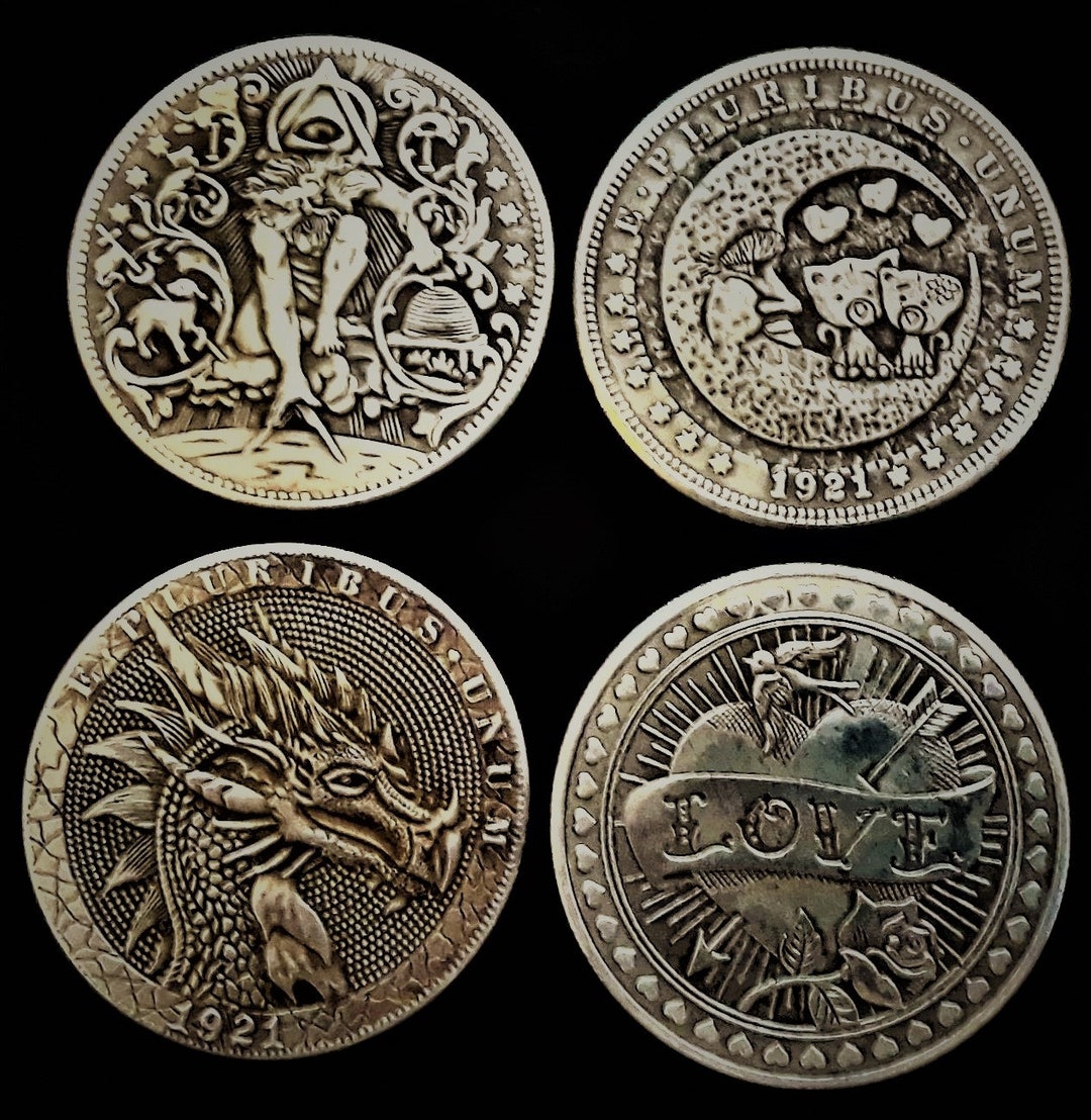 HOBO Coins 4 Hobo Dollars/ Challenge Coins/ Fantasy Art - Etsy