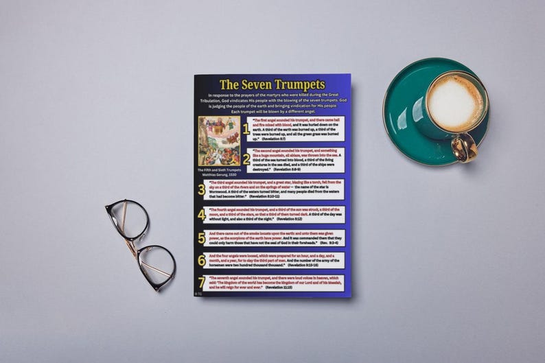 Seven Trumpets Chart – Printable Bible Study Diagram • Revelation 8–11 ...