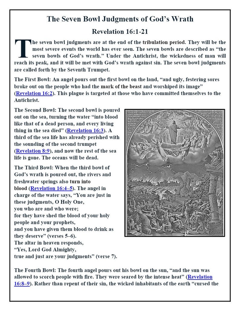 Printable Bible Study Aid, Illustrated, Including Chart - Book of ...