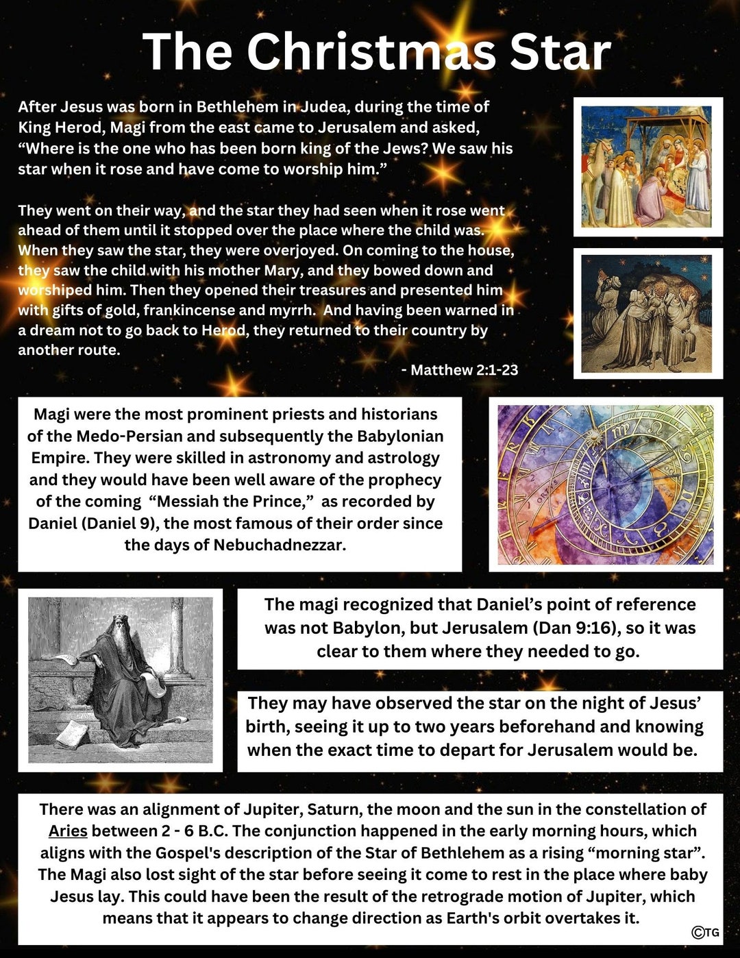Christmas Star Illustrated Chart – Printable Bible Study Diagram ...