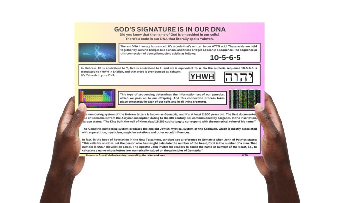 Printable Bible Study Aid With Illustrations / gods Signature is in Our ...