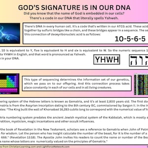 DNA Bible Study Chart – God's Signature, Creation Concept (digital ...
