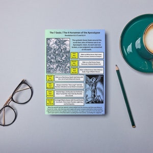 Printable Bible Study Chart, Illustrated Diagram / “the 7 Seals and the ...
