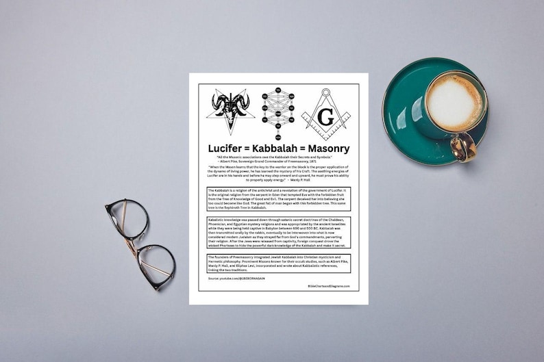 Lucifer = Kabbalah = Masonry / Printable Bible Study Chart, Illustrated ...