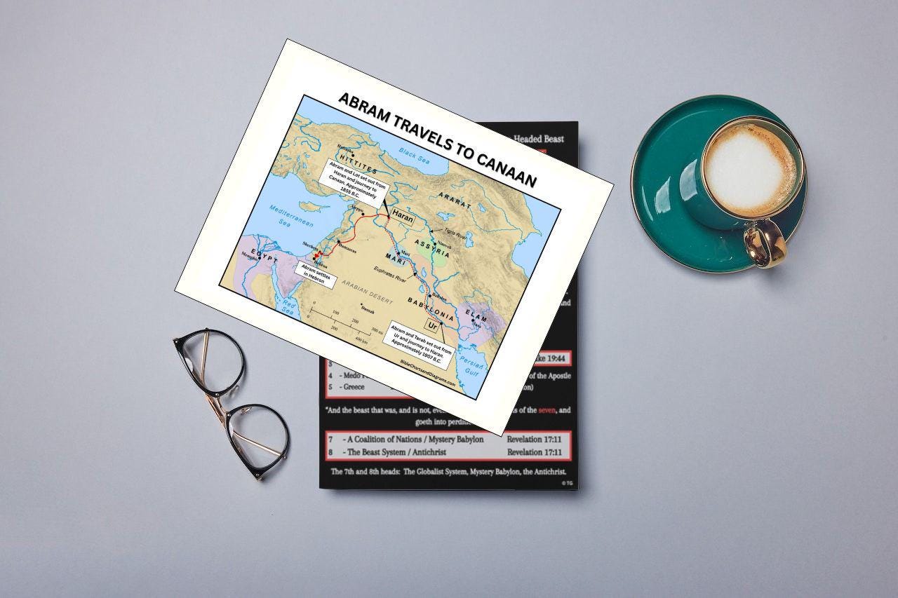 Abram Travels to Canaan Map – Bible Study Printable (digital Download ...