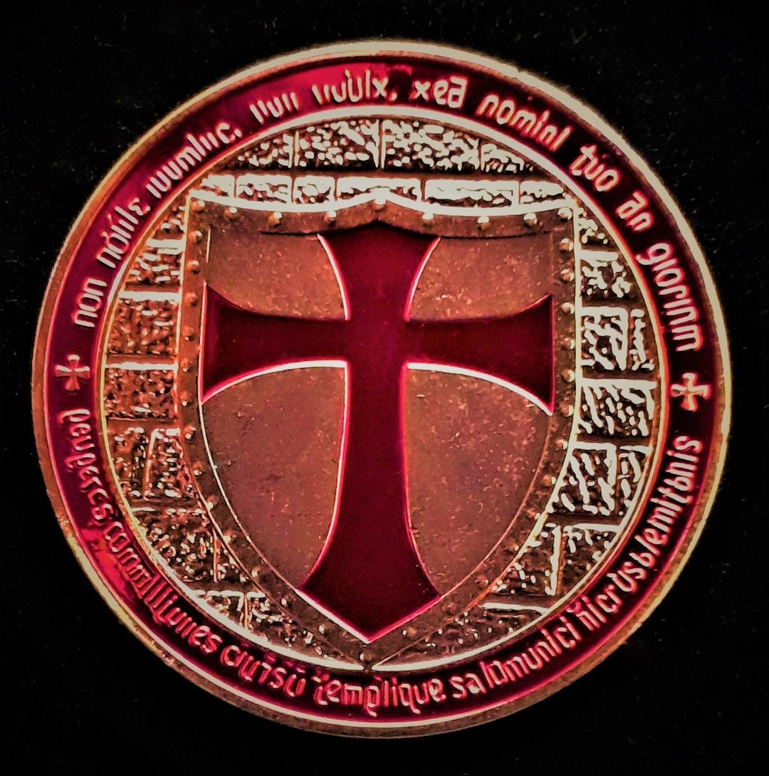 Knights Templar Copper Coin: Fantasy Art Collectible - Etsy