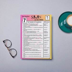 Printable Bible Study Aid / “the Number Seven in the Bible” / Digital ...