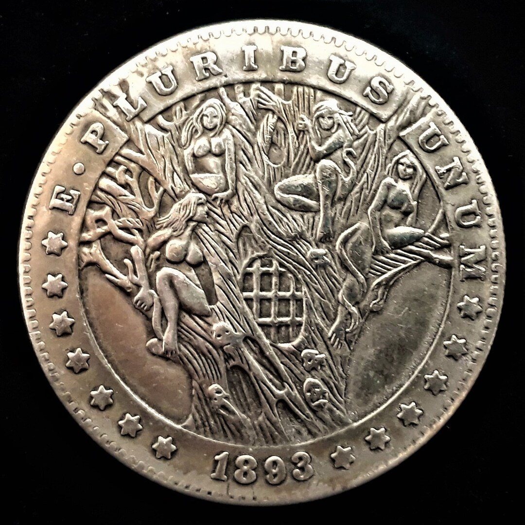 Folk Art Hobo Dollar – Engraved "sirens" Collectible Coin - Etsy