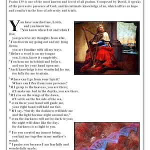 Printable Bible Study Aid, Illustrated: Psalm 139 NIV / Digital ...
