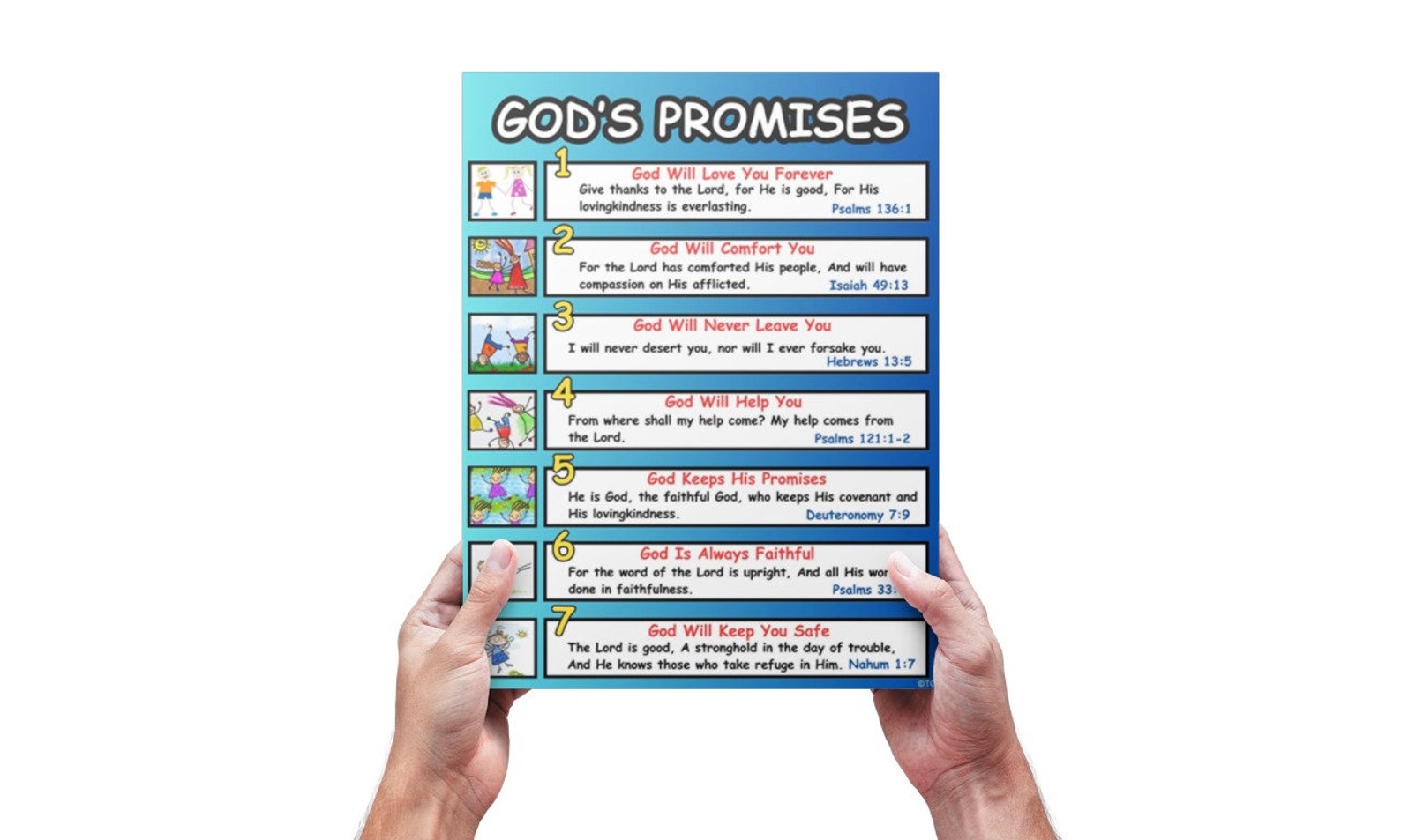 God’s Promises / Printable Bible Chart for Kids – Illustrated Christian ...