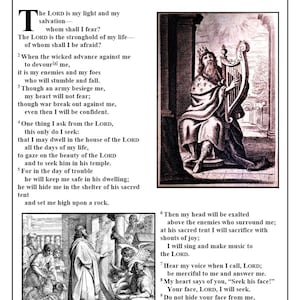 Printable Bible Study Aid, Illustrated: Psalm 27/ Digital Download - Etsy