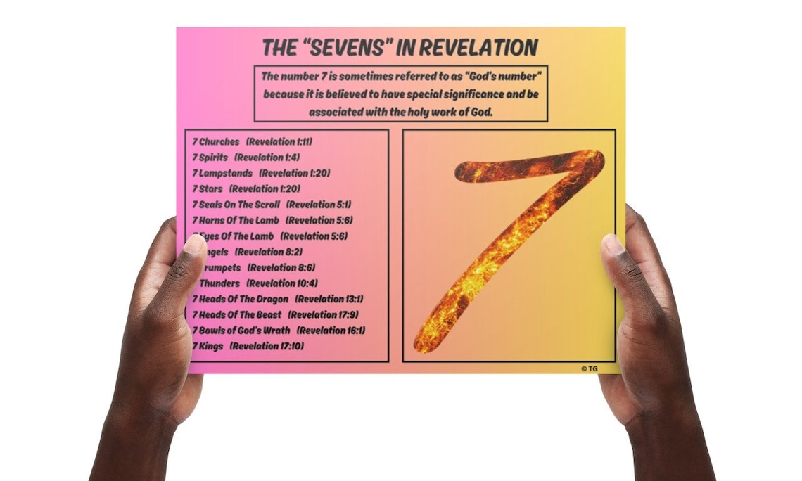 Printable Bible Study Aid With Illustration / “the ‘sevens’ in ...