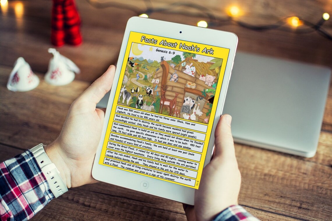 Printable Bible Chart for Kids / Illustrated / “facts About Noah’s Ark ...