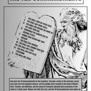 The Ten Commandments — Printable Bible Study Aid | Illustrated ...