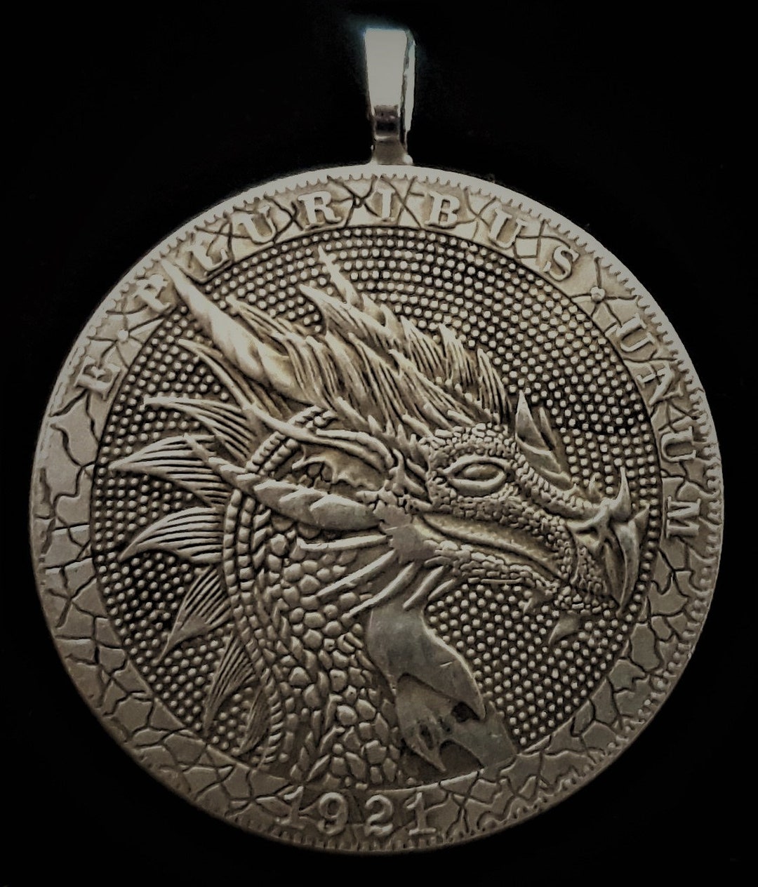 Coin Pendant/ Hobo Coin/ Fantasy Art dragon HOBO Dollar - Etsy