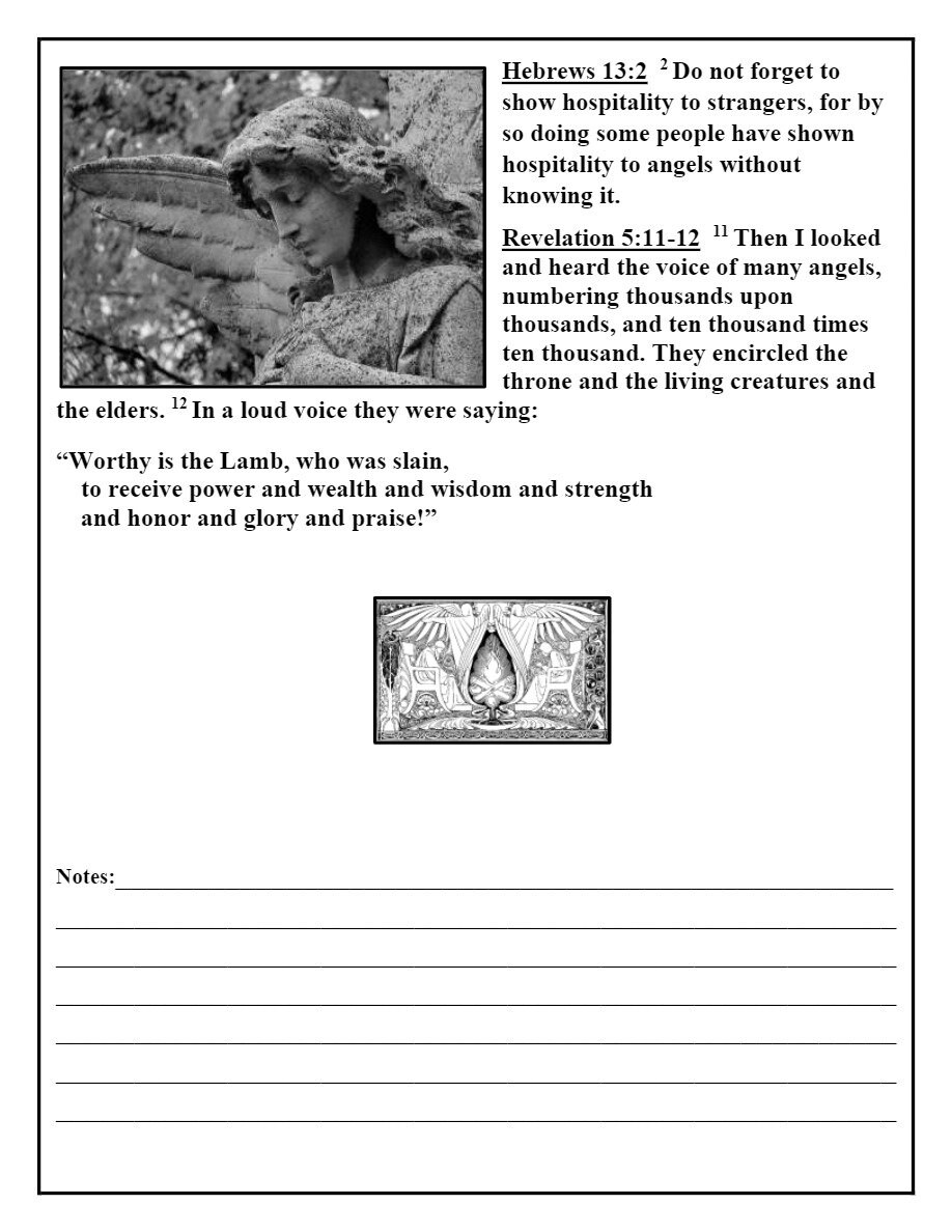 Angels Scripture Print – Illustrated Bible Study Printable (digital ...